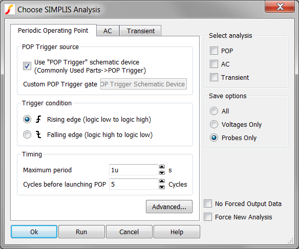 SIMPLIS Analysis Modes Overview